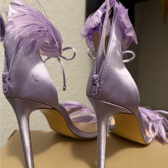 Shoes | Elegant Lavender Feathered Heels | Poshmark